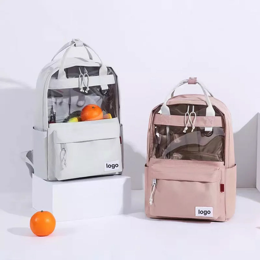 Transparent Clear PVC Backpack For School College ; Gobanney